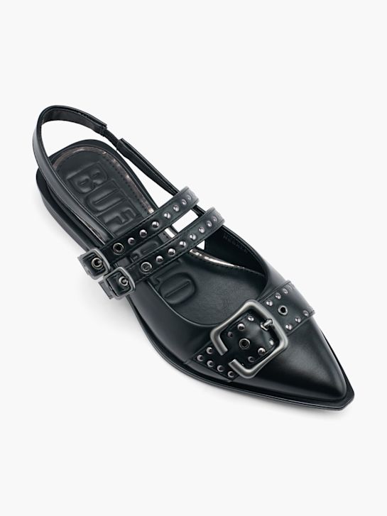 Buffalo Sling Ballerina Zwart | vanHaren